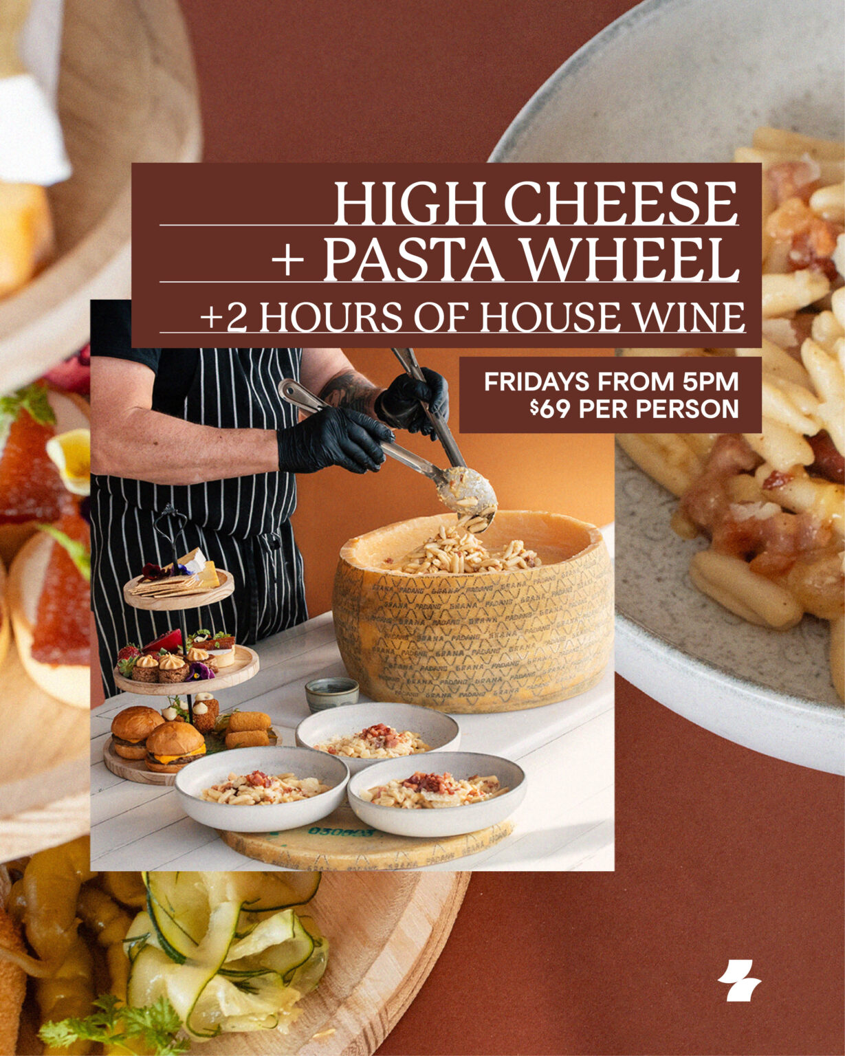HIGH CHEESE & PASTA WHEEL – The Hills Of Rivermakers Brisbane